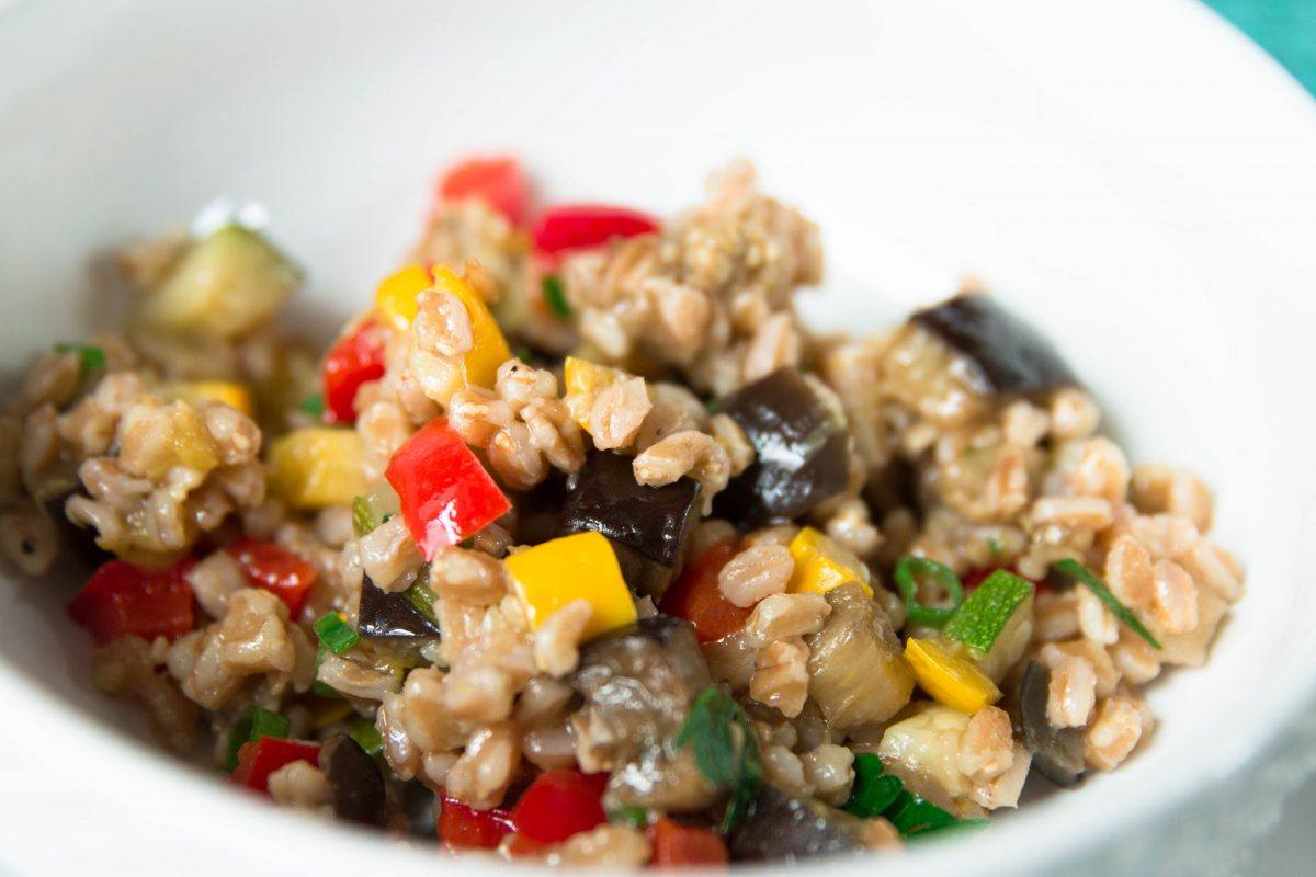 Farro with Confetti Vegetables • The Nutrition Source